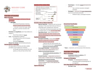 BIOLOGY 1 REVIEWER - EVOLUTION TO GENETIC INFORMATION.pdf