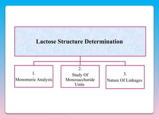 Carbohydrates &structure determination of lactose | PPTX