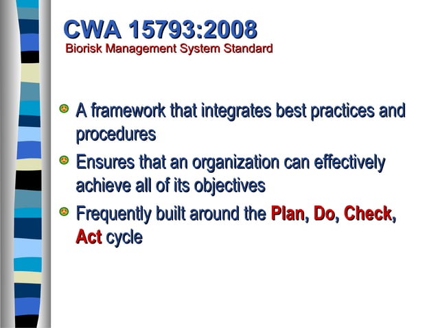 Basic Biorisk Management for BAI | PPT