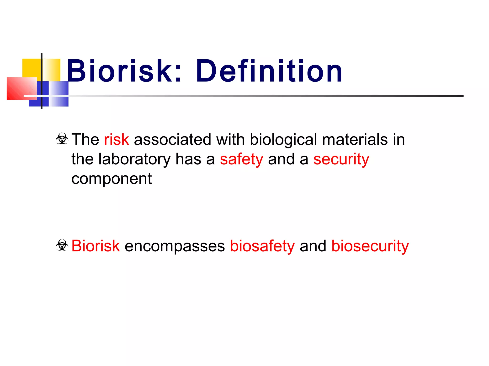Biorisk Management Workshop for BAI | PPT
