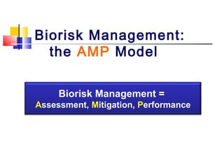 Biorisk Management Workshop for BAI | PPT