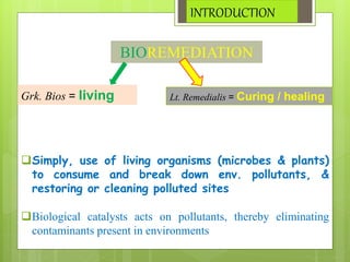 Bioremediation, principle and types | PPTX