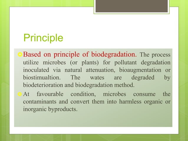 Bioremediation, principle and types | PPTX | Gardening | Home & Garden