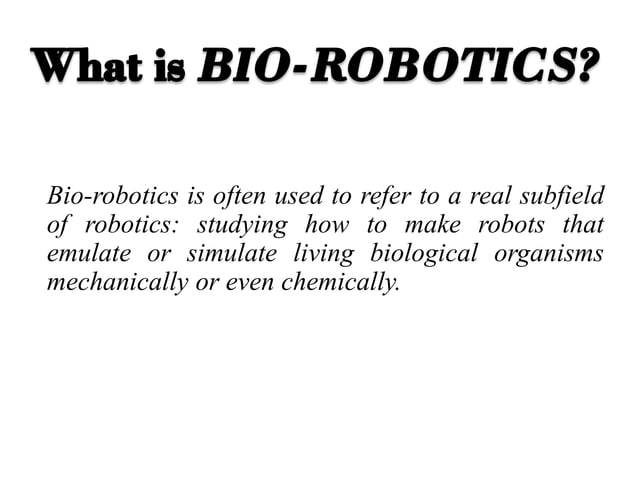 Biorobotics | PDF