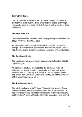 Biorythm awareness | PDF