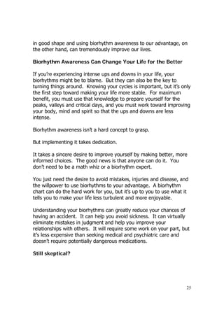 Biorythm awareness | PDF