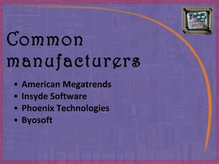 Bios | PPT | Operating Systems | Computer Software and Applications