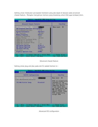 Setting Bios pad komputer | PDF