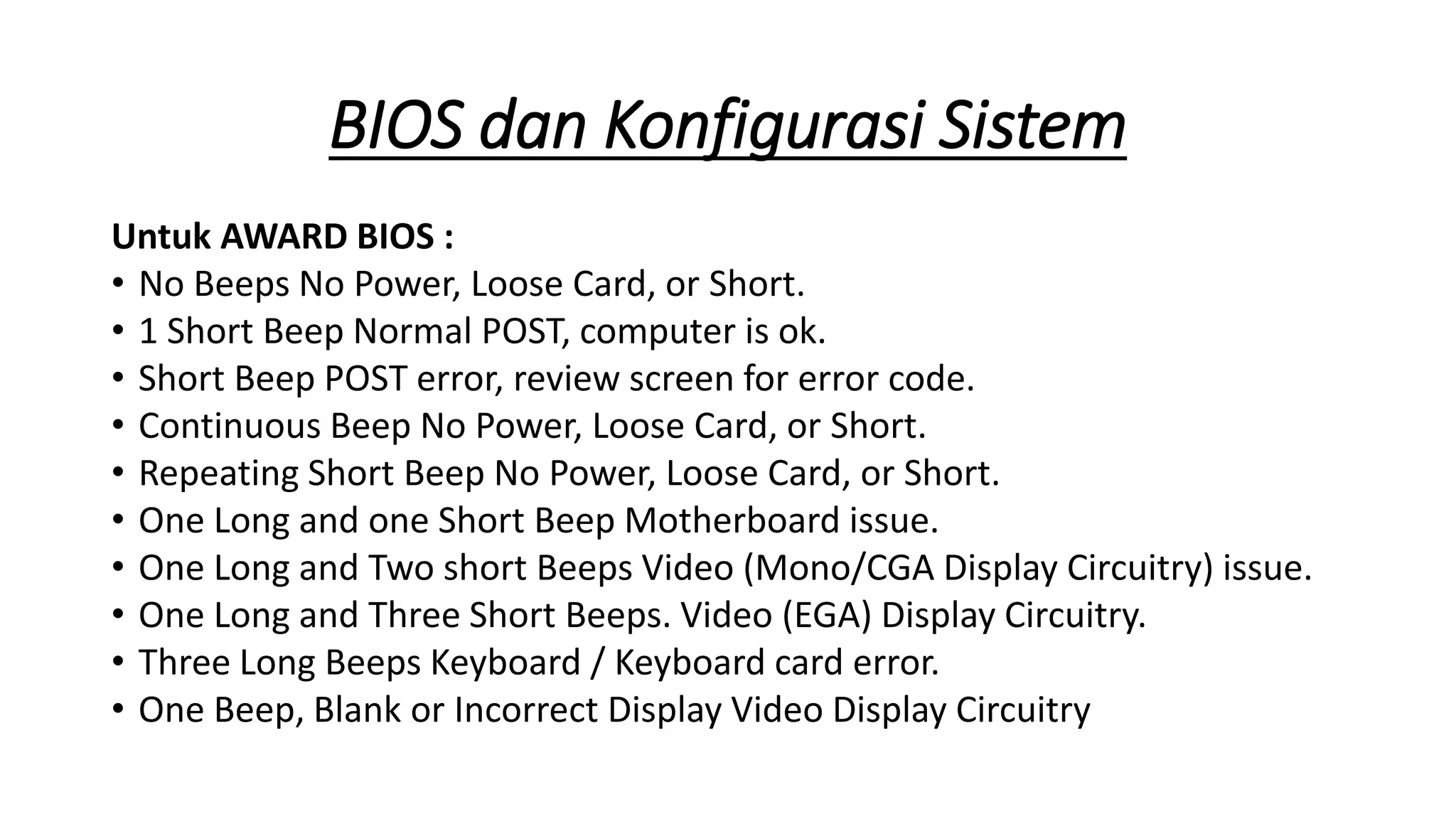Bios Komputer | PPT | Free Download