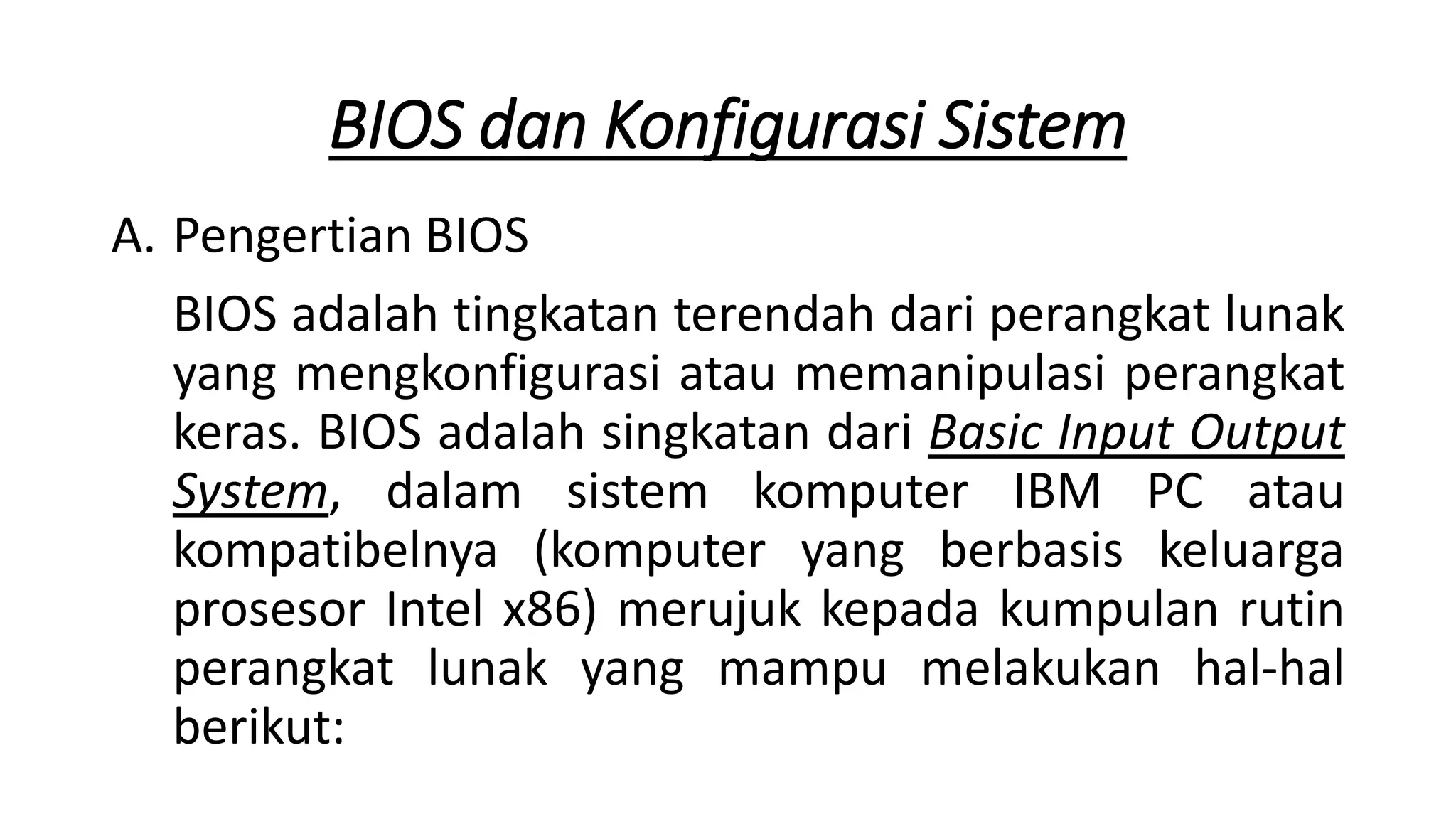 Bios Komputer | PPT | Free Download
