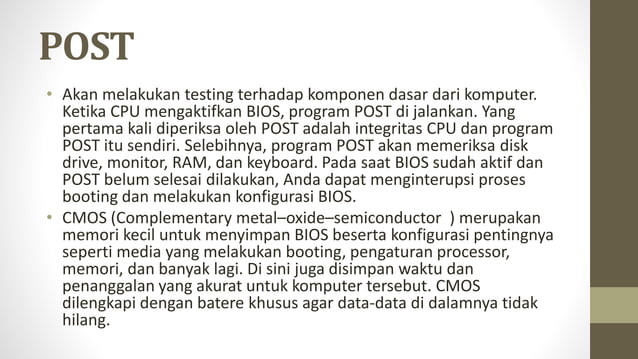 komponen komputer bios komputer basic input | PPT