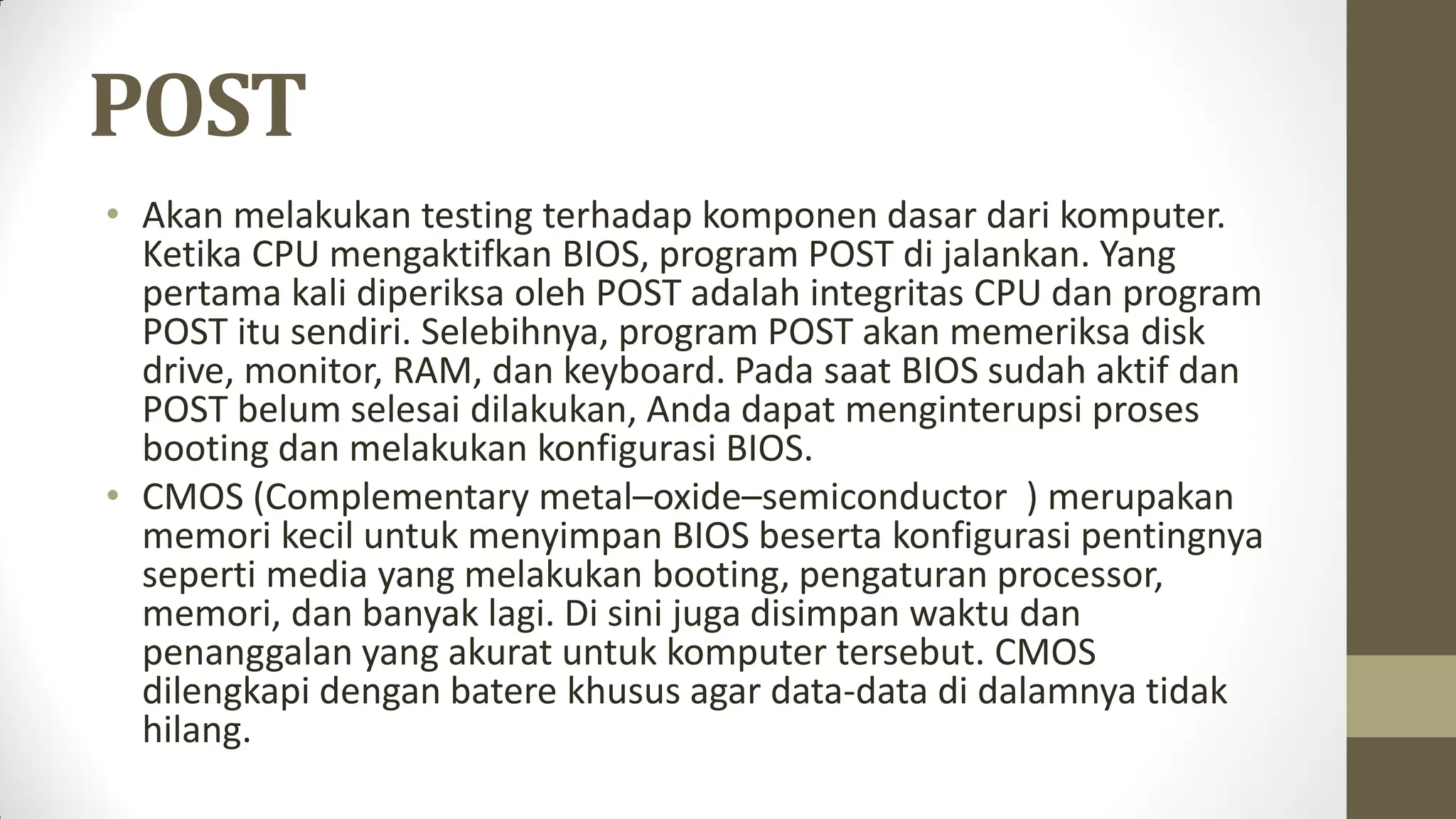 bios basic input output sistem komputera | PDF
