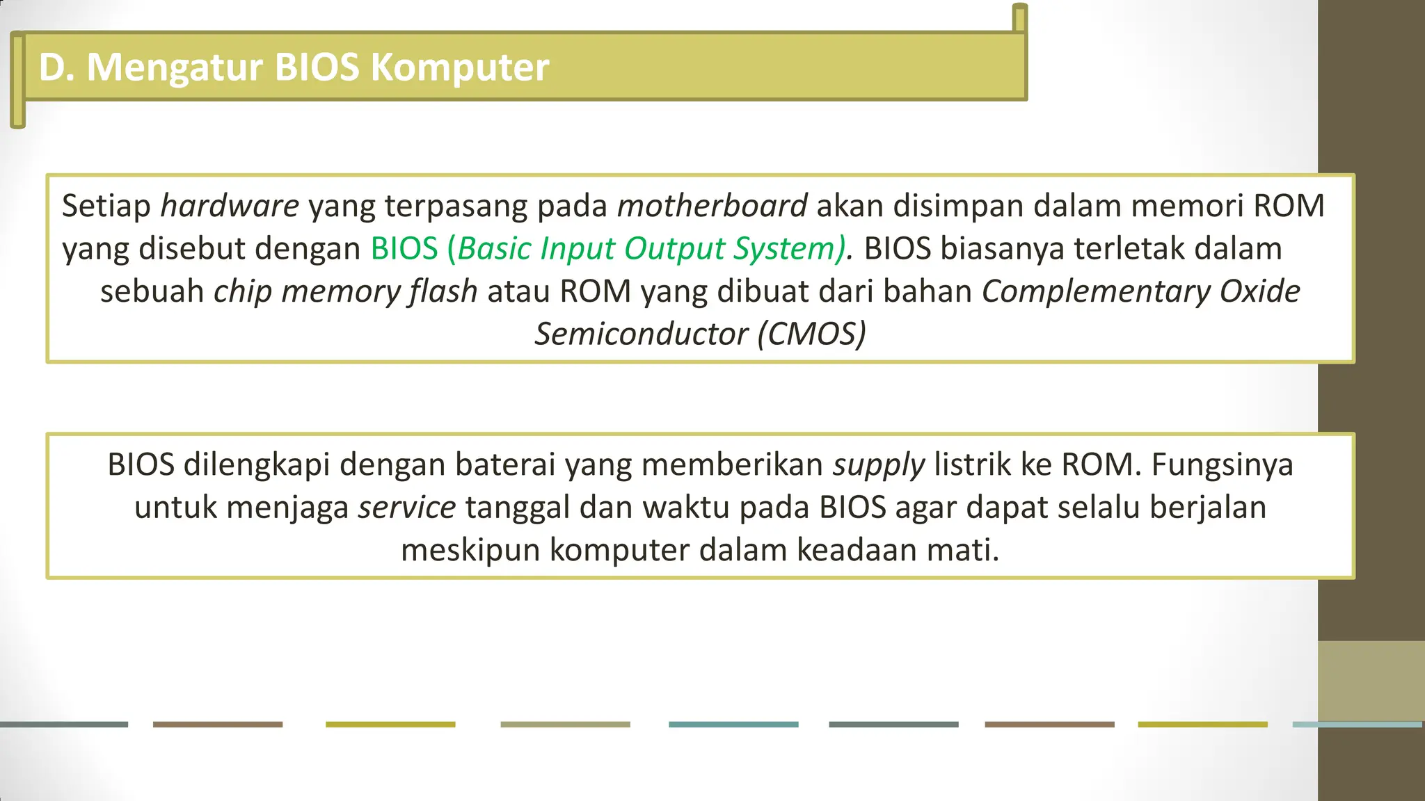 bios basic input output sistem komputera | PDF