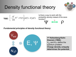 BIOS 203: Lecture 2 - introduction to electronic structure theory | PDF