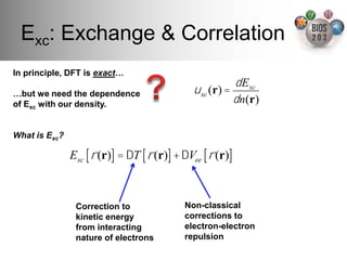 BIOS 203: Lecture 2 - introduction to electronic structure theory | PDF