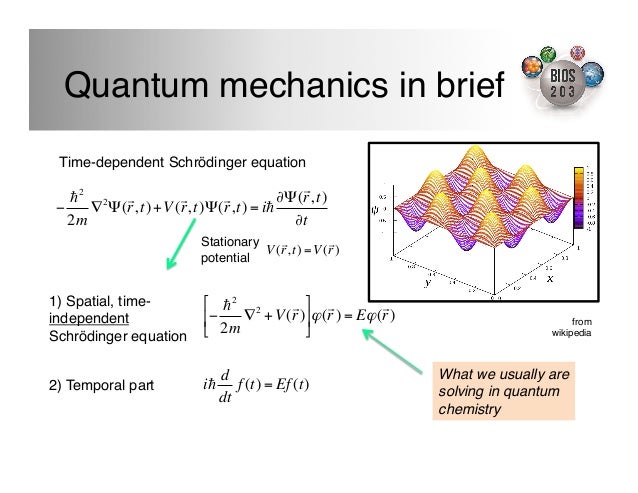 BIOS 203: Lecture 2 - introduction to electronic structure theory BIOS 203: Lecture 2 - introduction to electronic structure theory