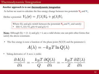 BIOS 203 Lecture 8: Free Energy Methods | PDF