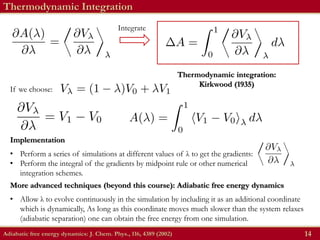 BIOS 203 Lecture 8: Free Energy Methods | PDF