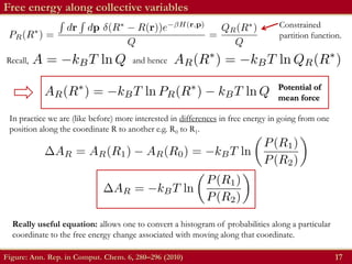 BIOS 203 Lecture 8: Free Energy Methods | PDF