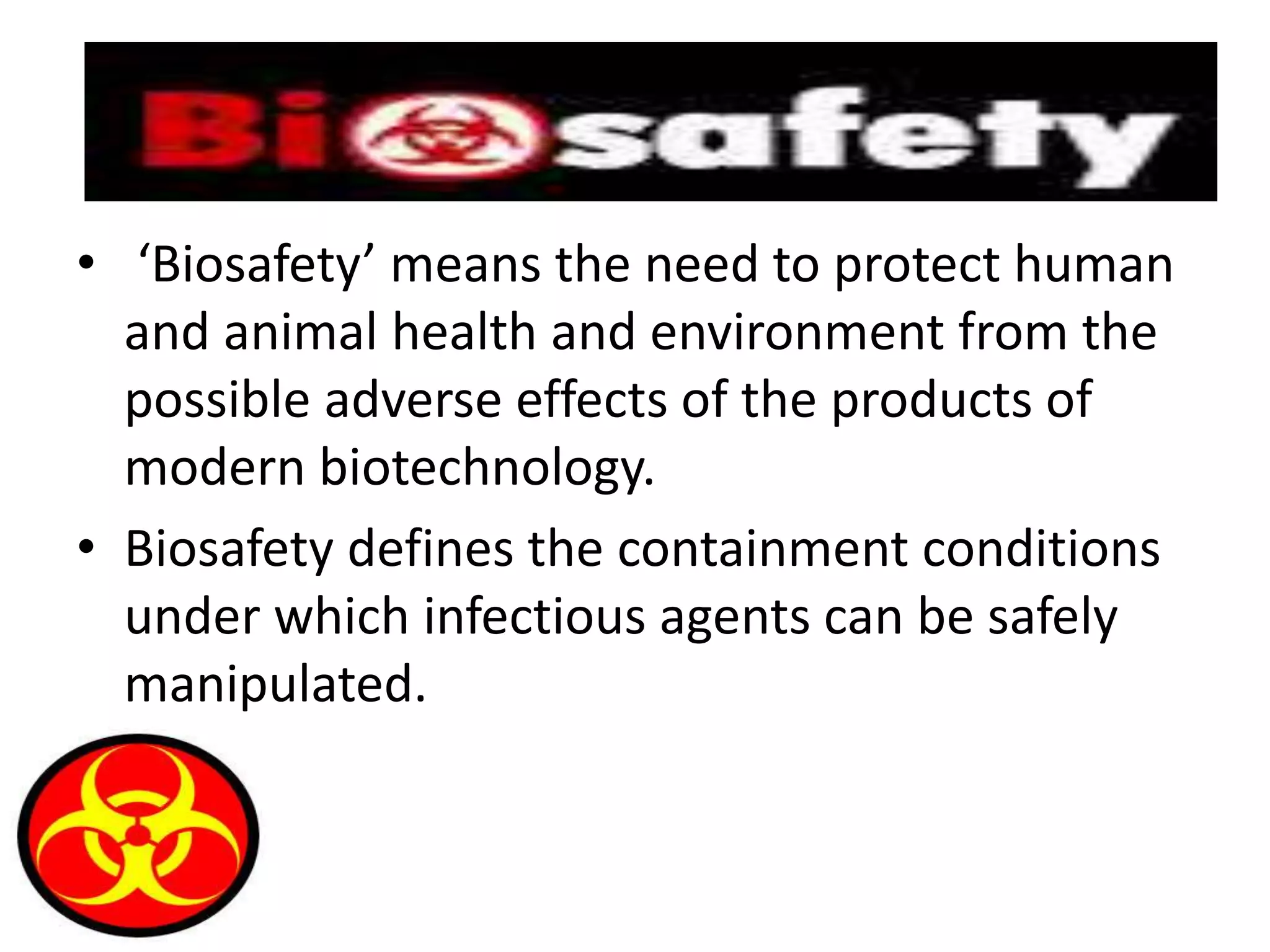 Biosafety | PPTX