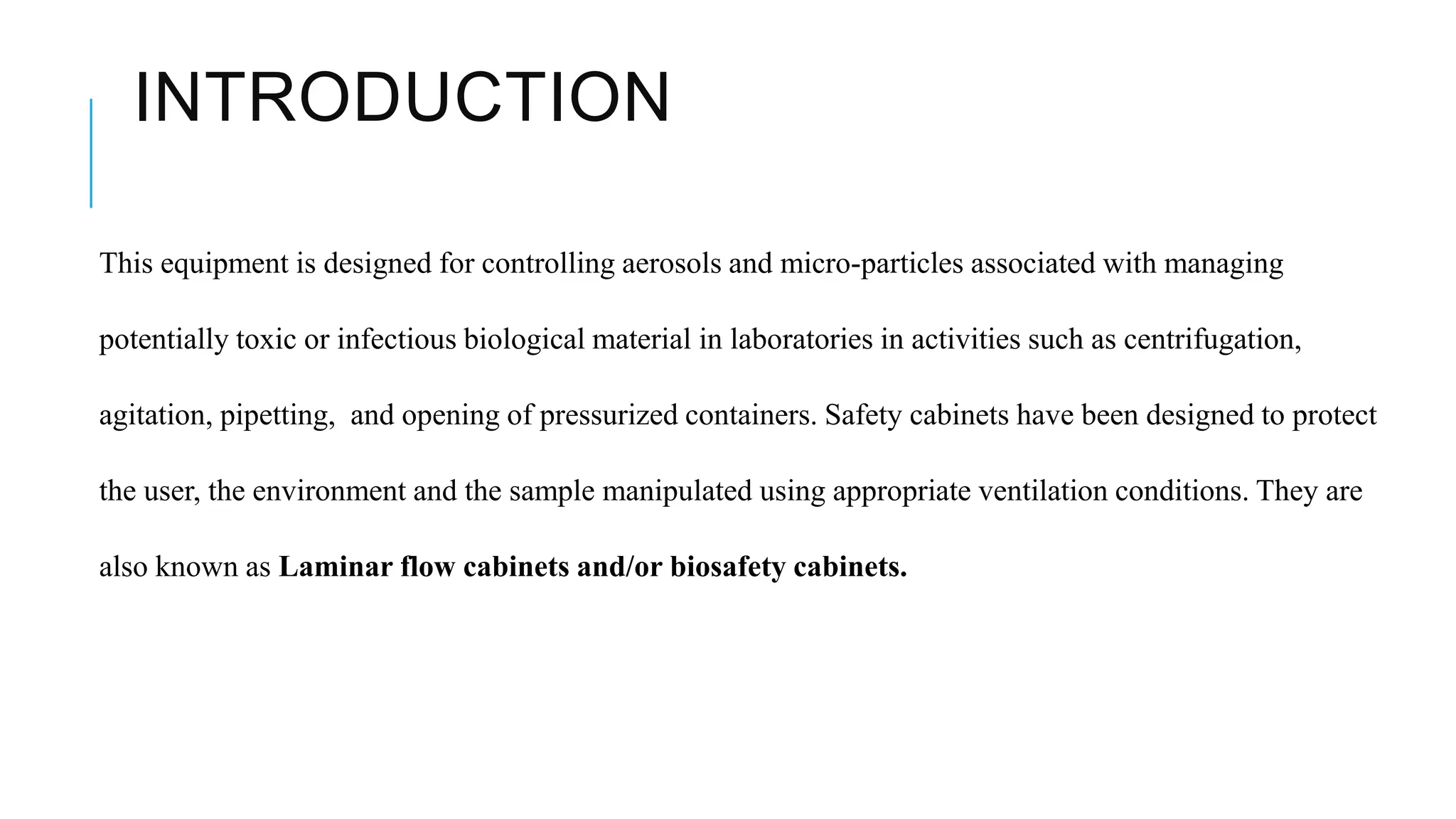 Bio-safety Cabinet | PPTX