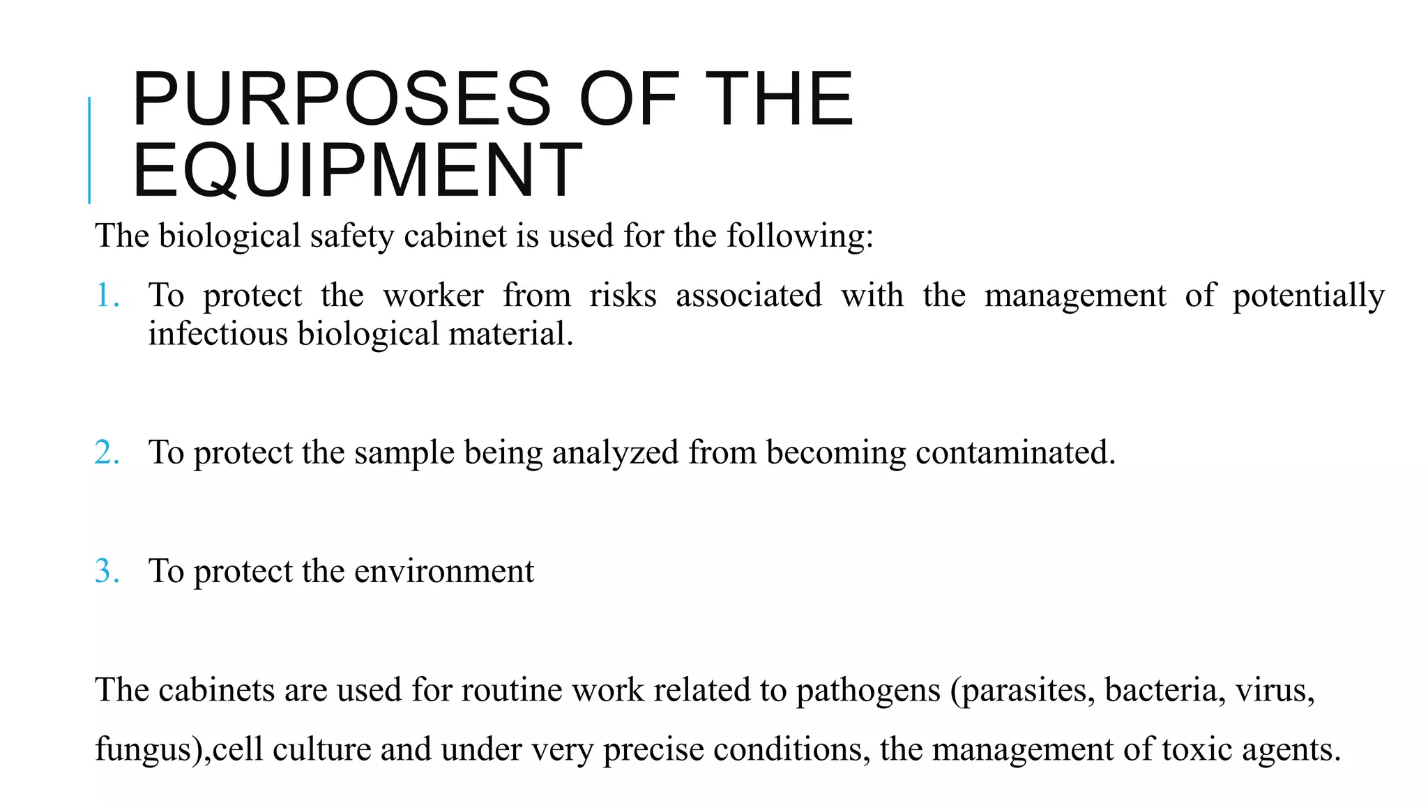 Bio-safety Cabinet | PPTX