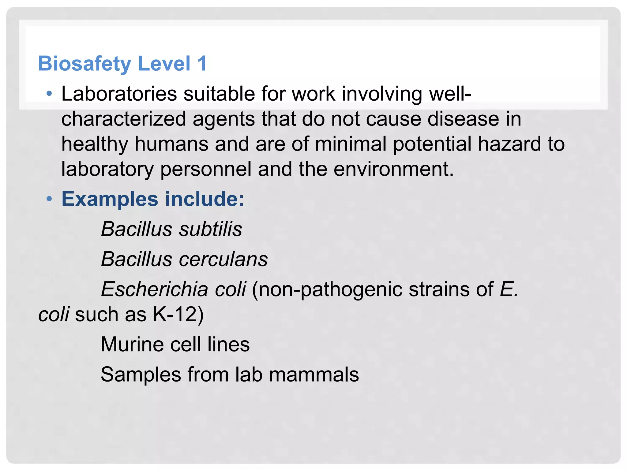 Biosafety | PPTX