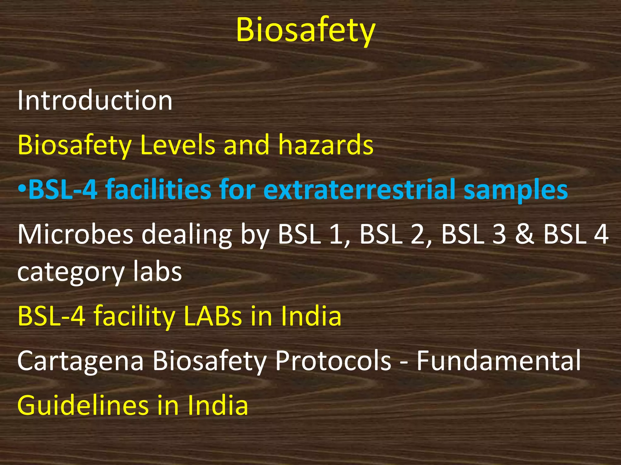 Biosafety | PPT | Free Download