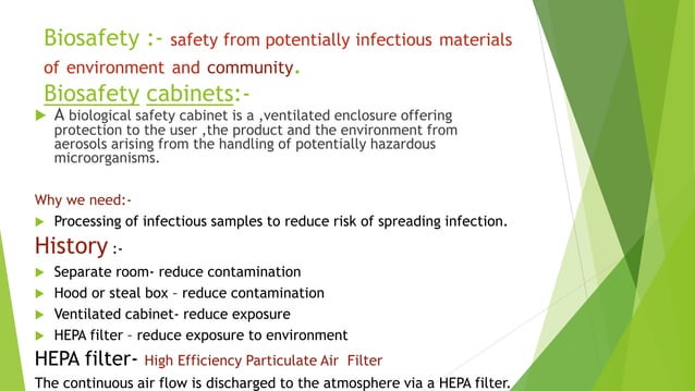 Biosafety | PPTX | Lung and Respiratory Health | Diseases and Conditions
