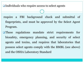 Biosafety-Guidelines & Levels basics.pptx