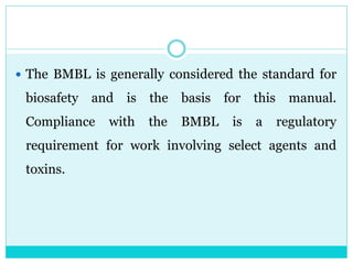 Biosafety-Guidelines & Levels basics.pptx