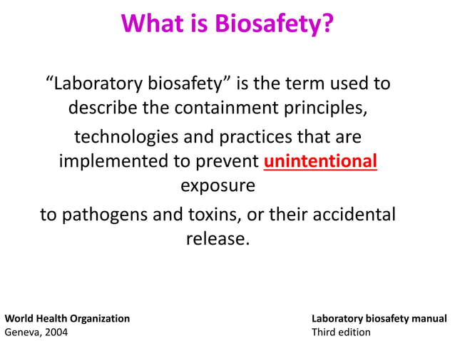 Biosafety and biosecurity biosafety levels | PPTX