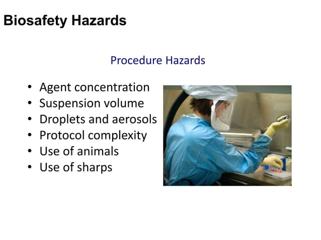 Biosafety and biosecurity biosafety levels | PPTX