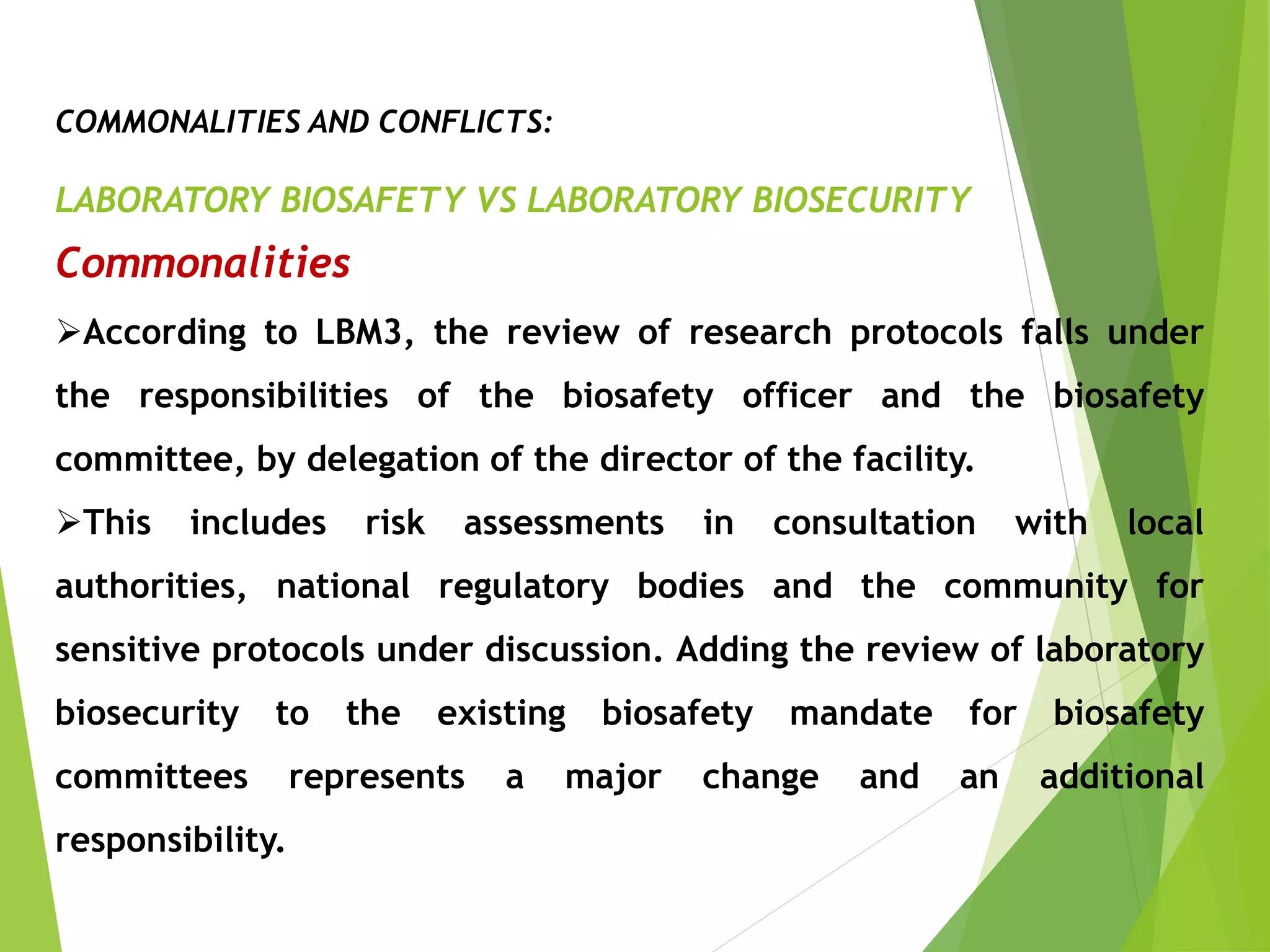 Biosafety & biosecurity lab biosecurity | PPTX