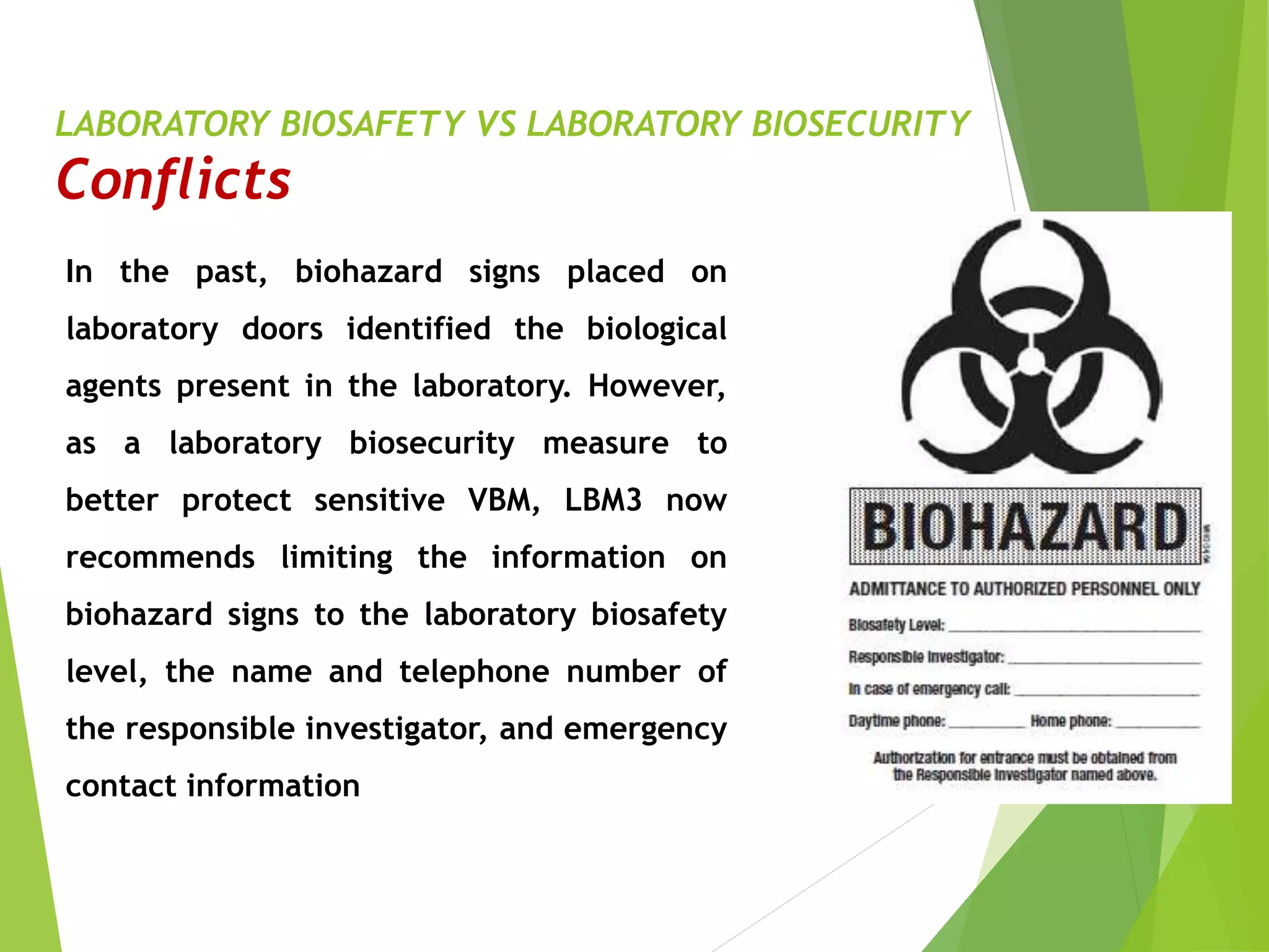 Biosafety & biosecurity lab biosecurity | PPTX