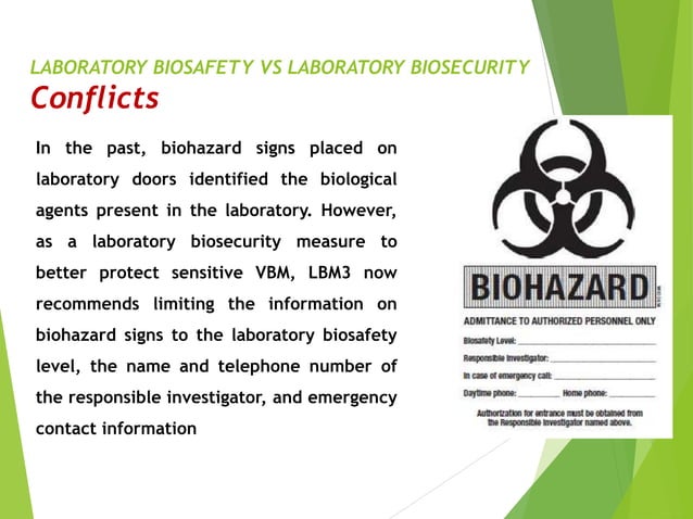 Biosafety & biosecurity lab biosecurity | PPTX | Infectious Diseases ...