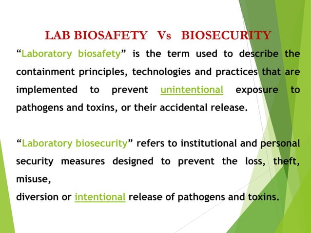 Biosafety & biosecurity lab biosecurity | PPTX | Infectious Diseases | Diseases and Conditions