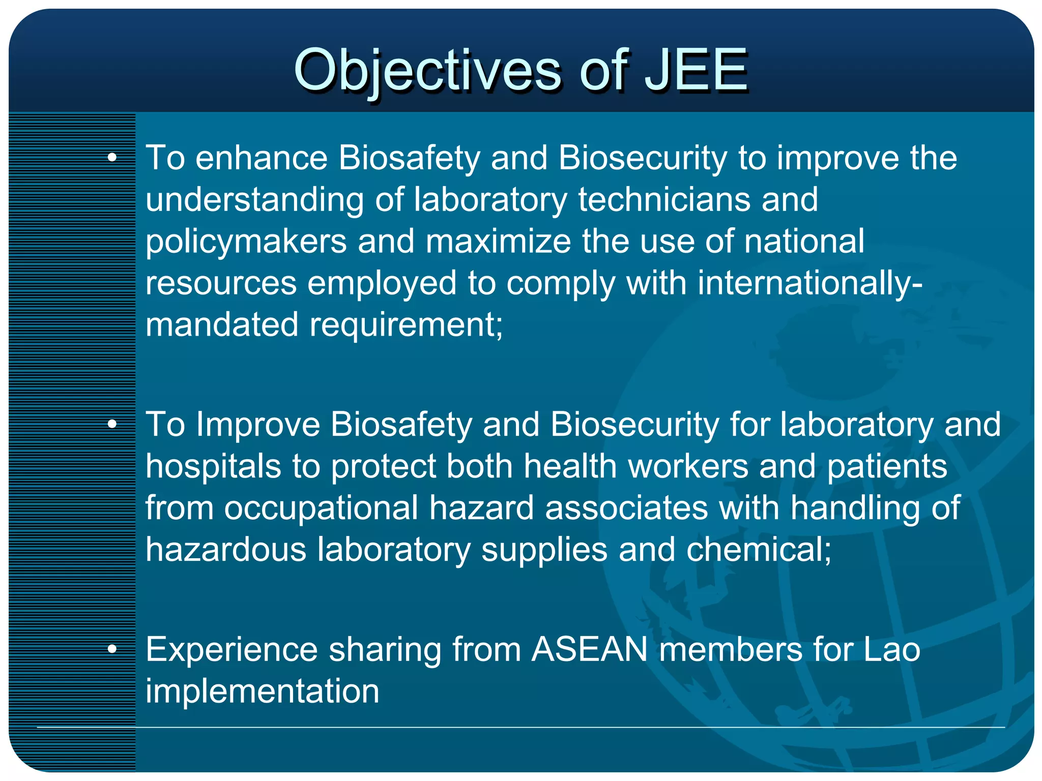 Biosafety & biosecurity overview naypyitaw | PPTX