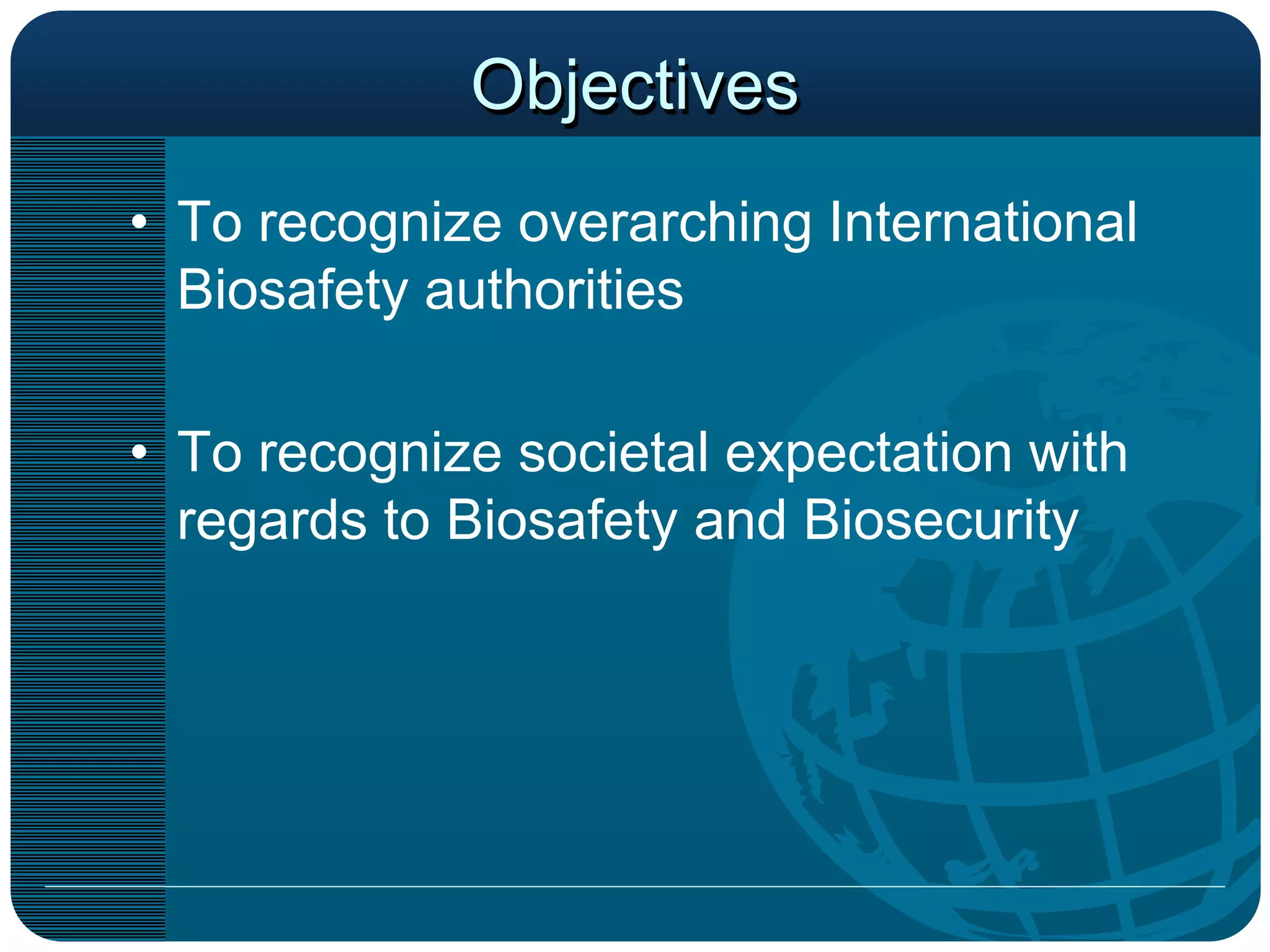 Biosafety & biosecurity overview naypyitaw | PPTX