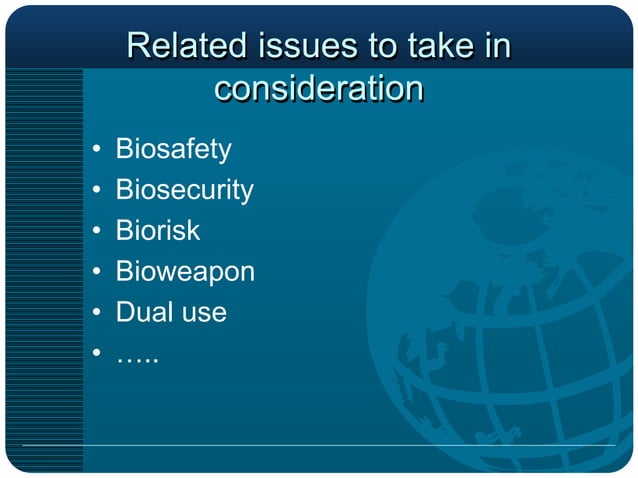 Biosafety & biosecurity overview naypyitaw | PPTX