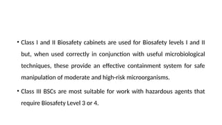 biosafety cabinet ppt.pptx lab biosafety | PPTX