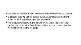 biosafety cabinet ppt.pptx lab biosafety | PPTX