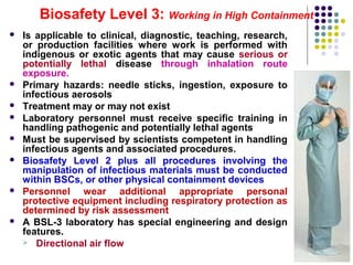 Biosafety Levels, Biological Safety Cabinets and Biosafety Laboratory ...