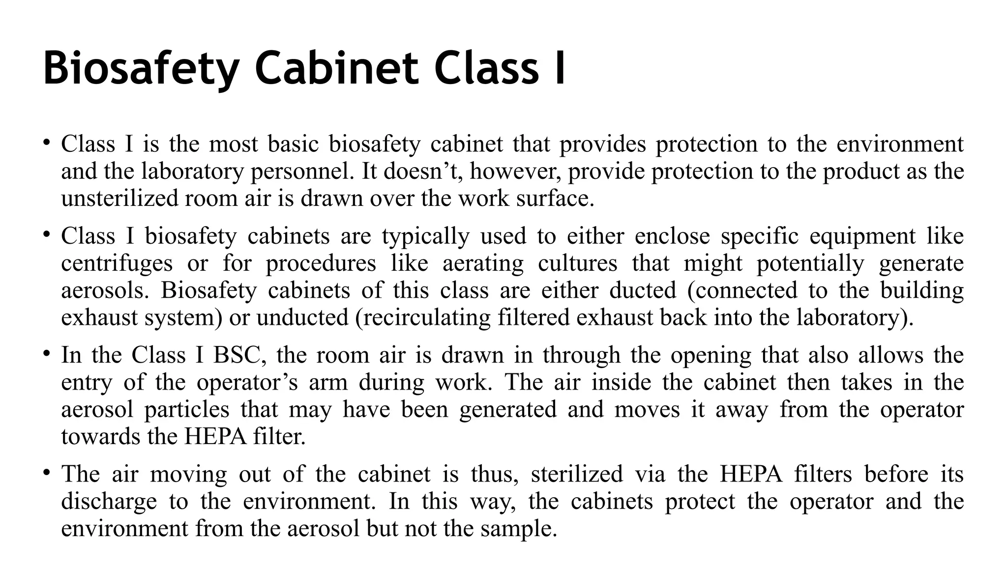 Various Classes of Biosafety Cabinets (BSC) | PPTX | Infectious ...