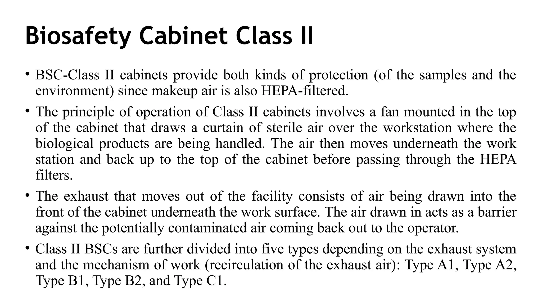 Various Classes of Biosafety Cabinets (BSC) | PPTX | Infectious ...