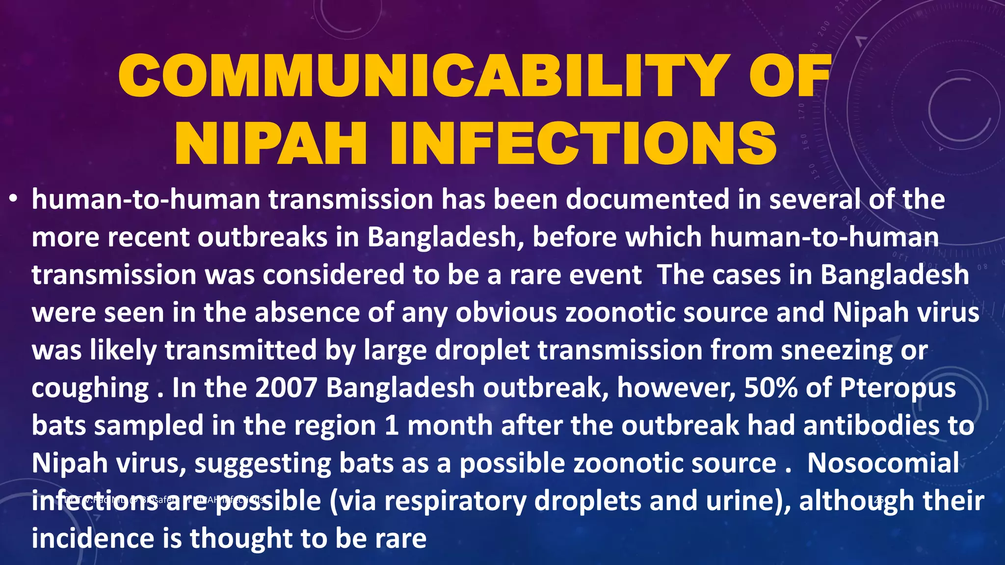 Human safety DEALING WITH NIPAH INFECTIONS | PPT
