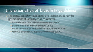 Biosafety guidelines | PPTX