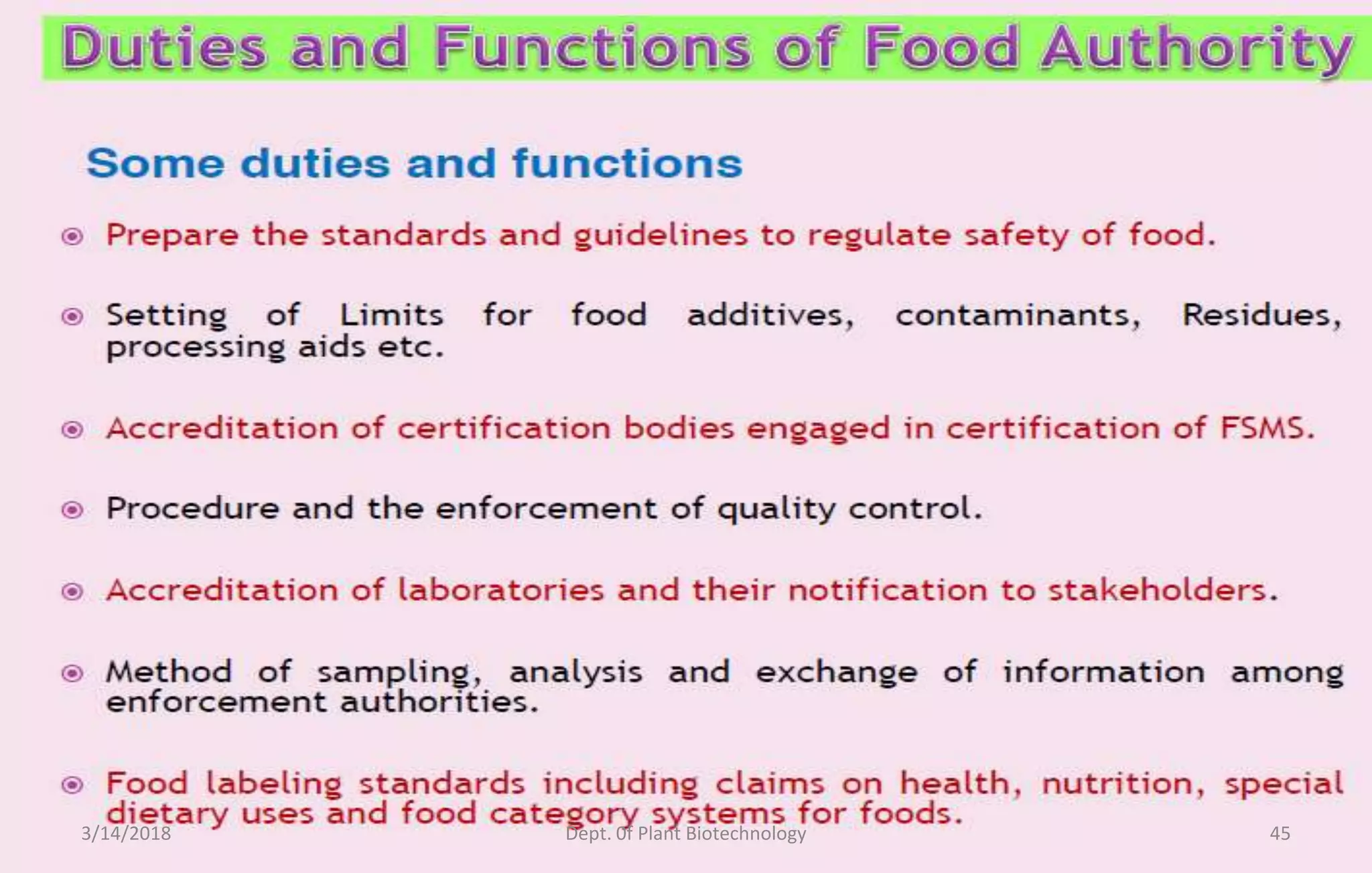 Biosafety in food technology | PPTX