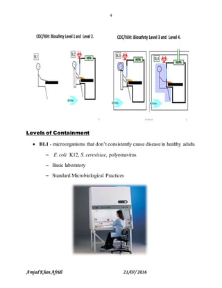 Biosafety in microbiology laboratory | DOCX