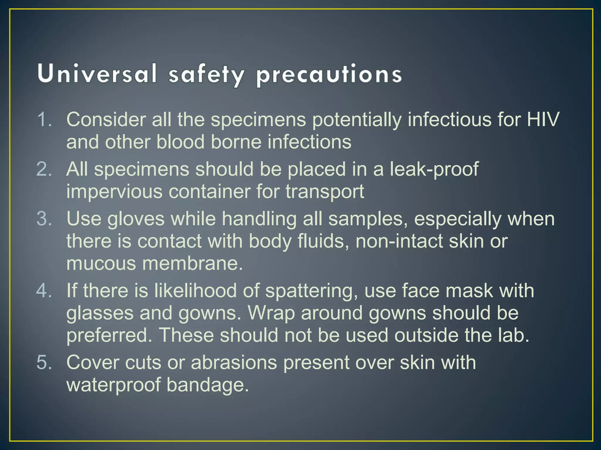 Biosafety in the laboratories | PPT